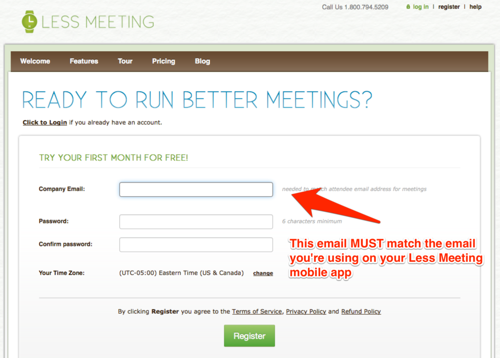 Link your Mobile account to Less Meeting Web - Less Meeting